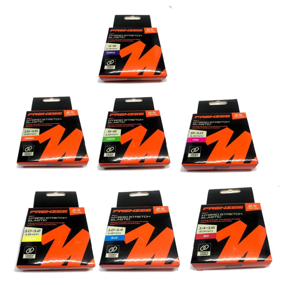 FRENZEE FXT HOLLOW ELASTIC ALL SIZES 2.5M - Worcester Angling Centre